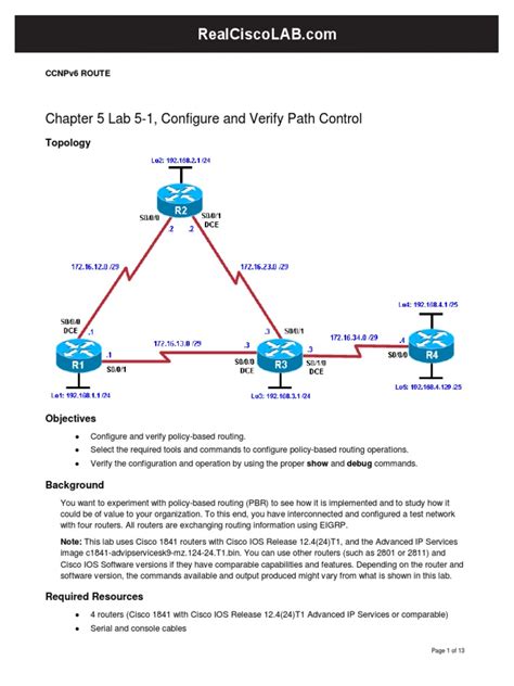 20 ccnp route configure and verify path control pdf routing data