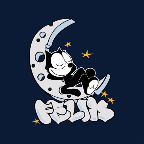 Felix The Cat Sleeping On The Moon Mens Sweatshirt All Every Felix The Cats Felix Cat