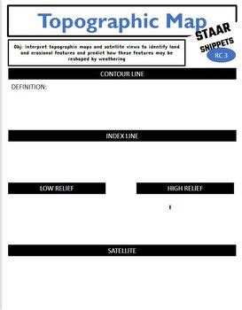 RC3 Topographic Map Snippet By SNL Curriculum TPT