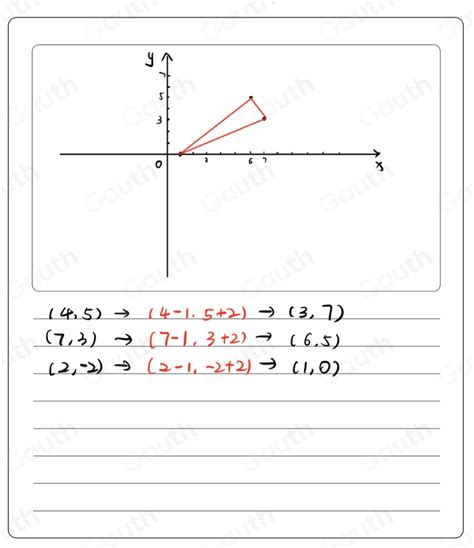 solved graph the image of the given triangle after the transformation