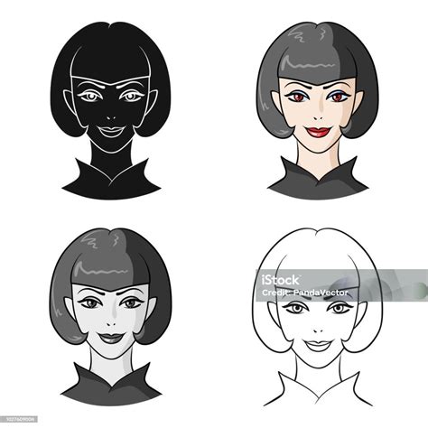 아바타 짧은 머리 소녀입니다 만화 스타일 벡터 기호 재고 일러스트 웹에서 아바타와 얼굴 단일 아이콘 개성 개념에 대한 스톡 벡터 아트 및 기타 이미지 Istock