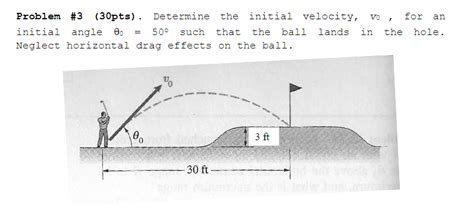 Solved Problem Pts Determine The Initial Velocity Chegg Com