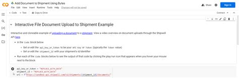 Upload Documents To Shipment