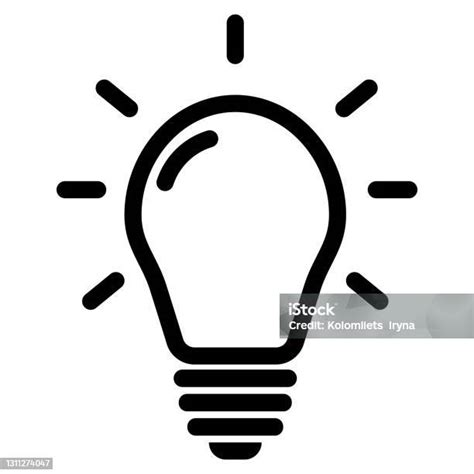 광선이 빛나는 아이콘이있는 전구 조명 전기 램프 그래픽 디자인을위한 트렌디 한 플랫 스타일 아이디어 기호 솔루션 사고 개념 흰색 배경에서 격리된 전구 선 아이콘 벡터 0명에