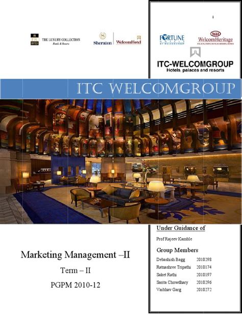 Itc Welcome Group 1 Pdf Hotel Tourism