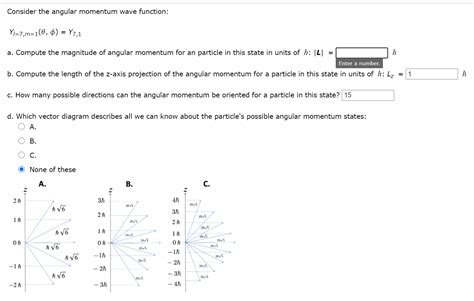 Solved Consider The Angular Momentum Wave Function