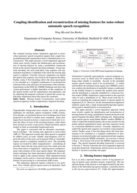 pdf coupling identification and reconstruction of missing features
