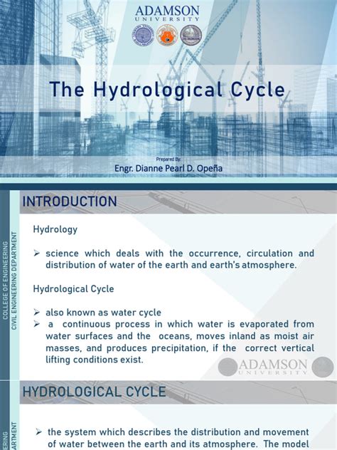 1 Hydrological Cycle Pdf Water Cycle Water