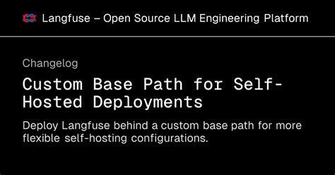 custom base path for self hosted deployments langfuse