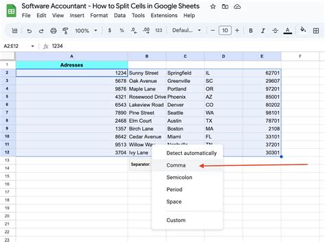 How To Split Cells In Google Sheets Separate Into Multiple Columns