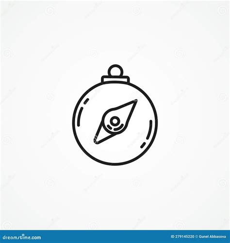 Compass Line Icon Navigation Line Icon Stock Vector Illustration Of Adventure West 279145220