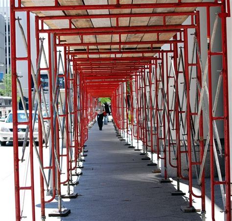 Sidewalk Protection Scaffolding Canopy Scaffolding Scaffolding Canopy Alley Sidewalk