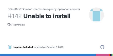 Unable To Install · Issue 142 · Officedevmicrosoft Teams Emergency