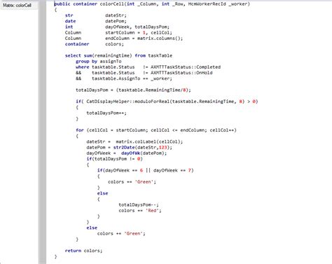 How To Create A Matrix On A Form In Dynamics AX 2012