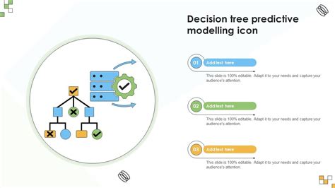 decision tree predictive modelling icon ppt presentation