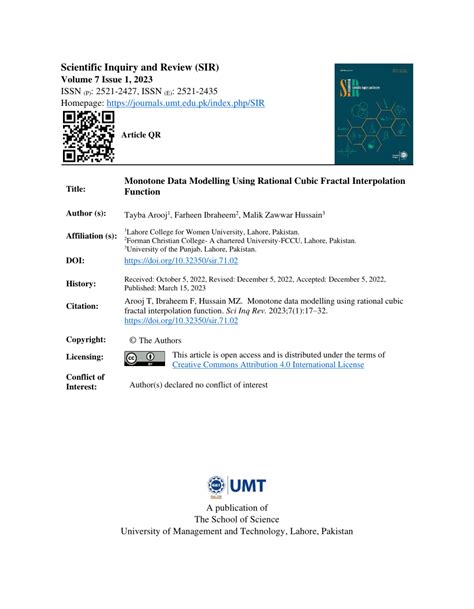 Pdf Monotone Data Modelling Using Rational Cubic Fractal