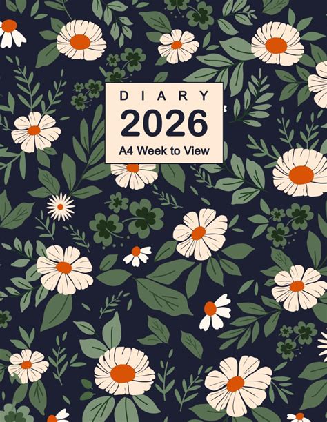 Diary A Week To View Planner From January To December Months Diary Leaf