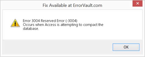 How To Fix Error Reserved Error Occurs When Access Is Attempting To Compact The