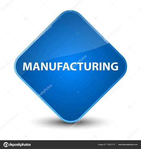 Manufacturing Elegant Blue Diamond Button Stock Photo FR Design