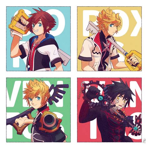 Sora Roxas Ventus And Vanitas Kingdom Hearts Soratoutoi Kingdom