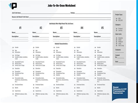Organizational Framework Segmentation Worksheets