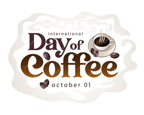 국제 커피의 날 프리미엄 벡터