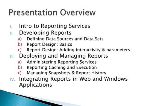 PPT Developing Solutions With SQL Server Reporting Services PowerPoint Presentation ID