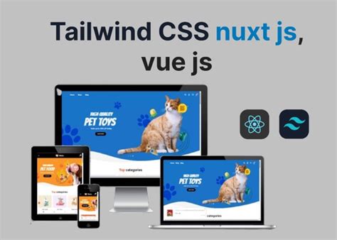 create a website using tailwind css nuxt js vue js by hamza javed