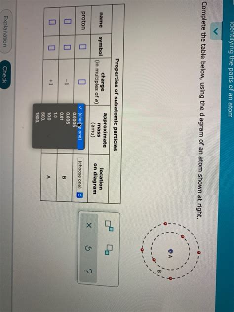 Solved CULES Identifying The Parts Of An Atom Complete The Chegg Com