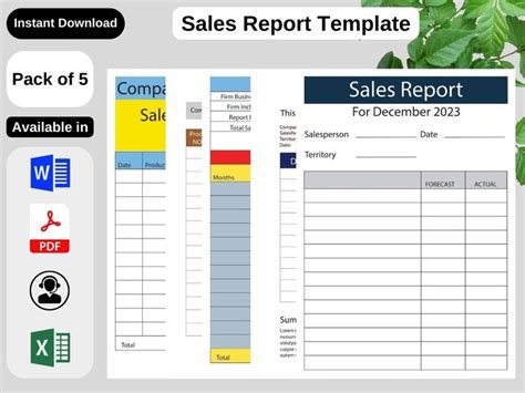Sales Report Template Blank Printable [pdf Excel And Word] Sales Report Template Report
