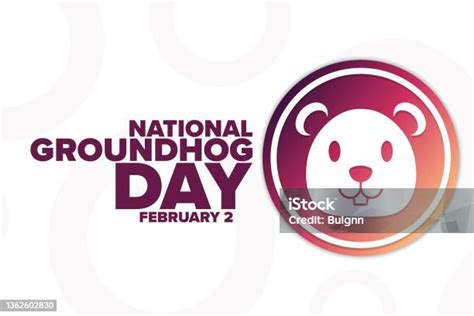 국립 그라운드 호그 데이 2월 2일 휴일 개념 배경 배너 카드 텍스트 비문이있는 포스터용 템플릿 벡터 Eps10 그림입니다 2월에 대한 스톡 벡터 아트 및 기타 이미지