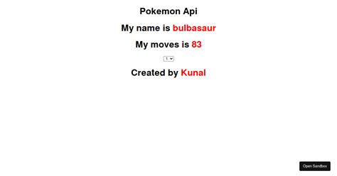 pokemon api codesandbox