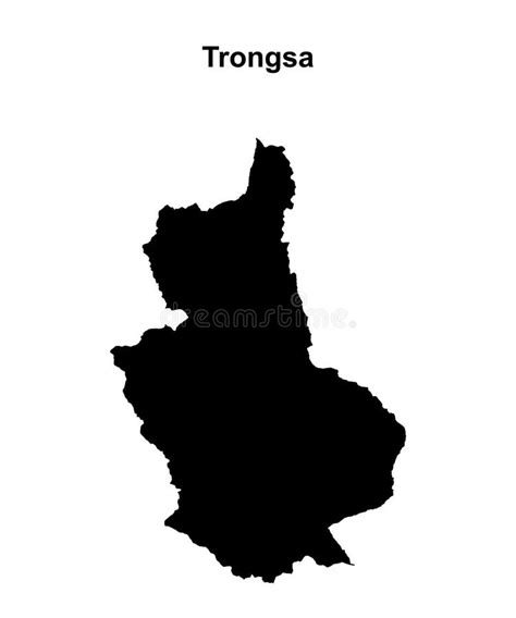 Trongsa Outline Map Stock Vector Illustration Of Territory 360329020