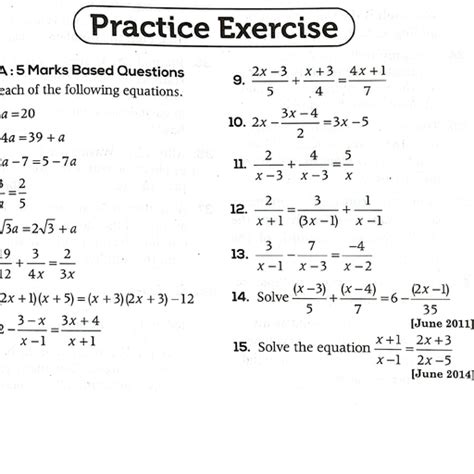 linear eqn one variable maths notes teachmint