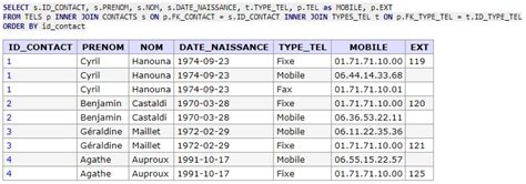 Jointure Entre 3 Tables Langage Sql
