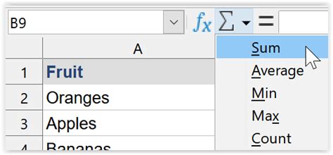 Autosum In Libreoffice Calc Just Click Here It Training And Resources