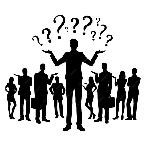 Ilustración Vectorial De La Silueta De Una Persona Preguntándose Sobre