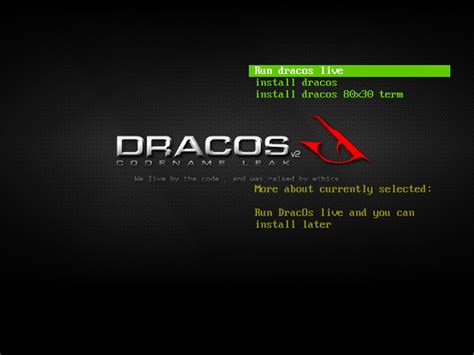 langkah langkah instalasi dracos linux 2 1 linuxsec