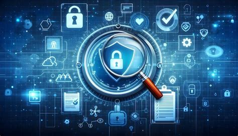 2d Vector As Security Audit Icon With A Checklist And Magnifying Glass Concept As Vector