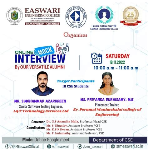Mock Interview Srm Easwari Engineering College