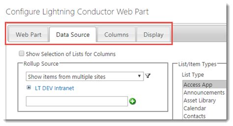 Configuring The Lightning Conductor Web Part Lightning Conductor Web