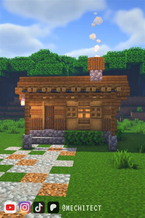 Minecraft Medieval Shack In 2025 Minecraft Houses Starter Home Building