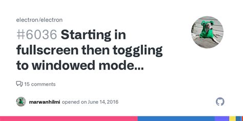 Starting In Fullscreen Then Toggling To Windowed Mode Results In Black Screen X Issue