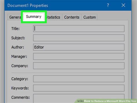 Ways To Reduce A Microsoft Word File Size WikiHow