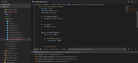 Error In The Ckeditor5 Imagethemetextalternativeformcss File · Issue 6063 · Ckeditor