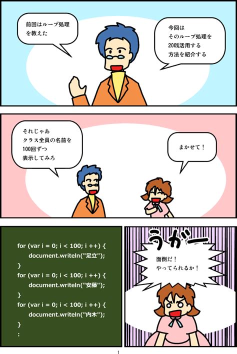 第8話：配列 マンガで分かる Javascriptプログラミング講座