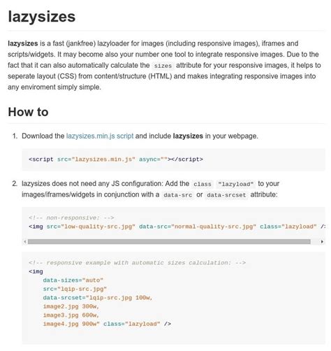 AFarkas Lazysizes Css Github Support Pictures