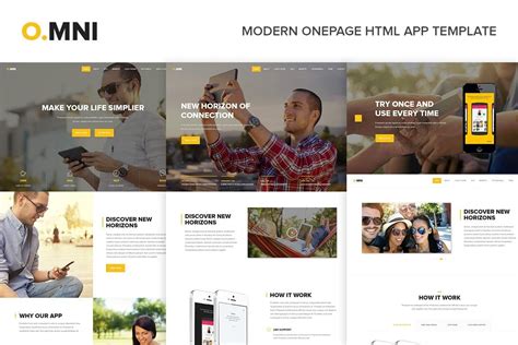 omni modern onepage html app template fastcode space