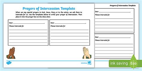 Blank Intercession Prayer Template