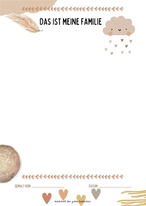 Kostenlose Vorlage Das Ist Meine Familie Deckblatt Portfolio